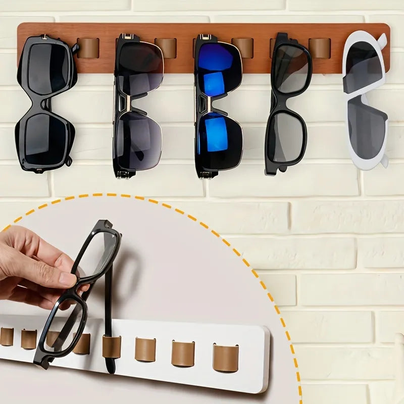 Support mural Porte Lunettes en bois de Bambou - 9 emplacements ...